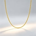 14k Real Solid Yellow Gold Rope Chain Necklace ( 2mm, 36 inch ...