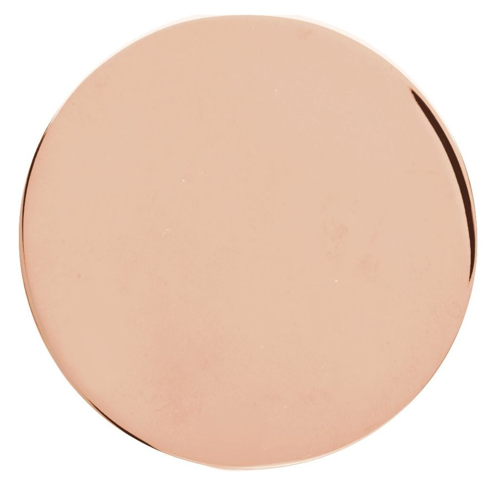 14k Rose Gold 8.73mm Round Shape 18 Gauge Stamping without Eyelet Fine ...