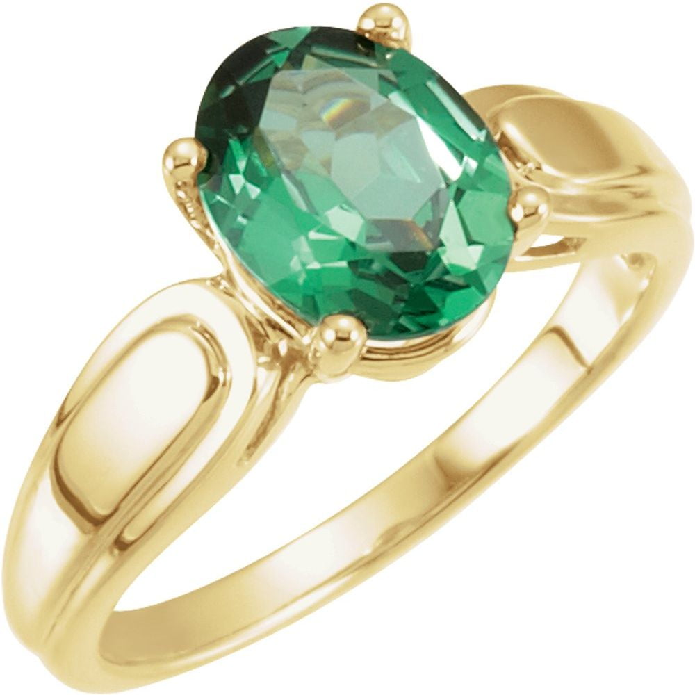 14k Rose Gold 8x6mm Oval Shape Solitaire Ring Fine Jewelry For Women Gifts For Her (Mounting ...