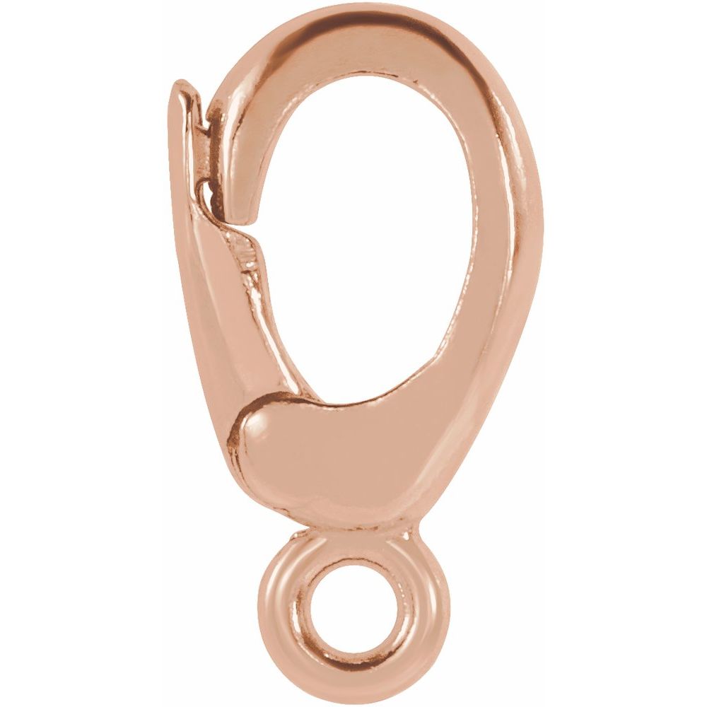 14k Rose Gold Charm Bail with Ring Finished Finding Component Fine ...