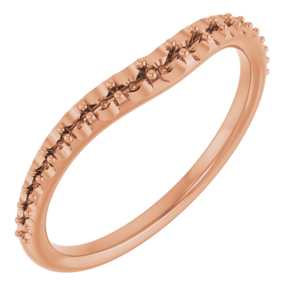 14k Rose Gold Contour Bridal Wedding Engagement Anniversary Band Ring ...