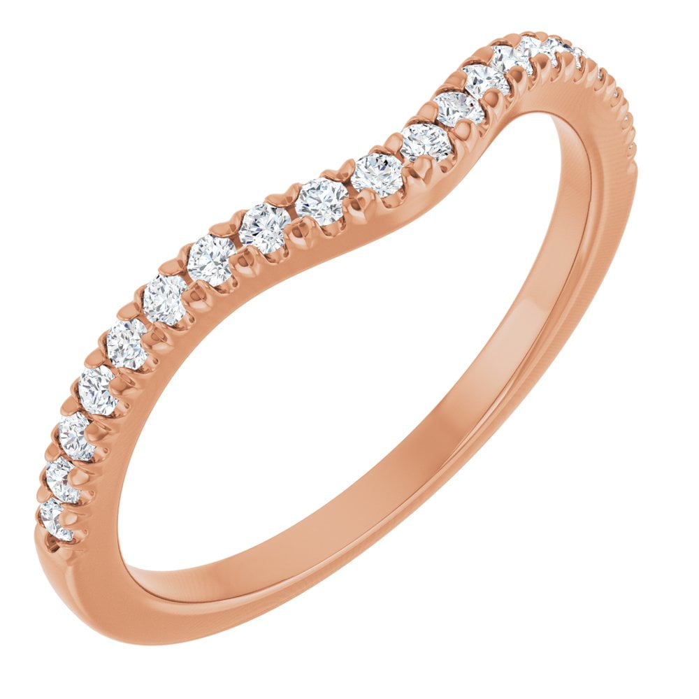 14k Rose Gold Diamond Matching Bridal Wedding Engagement Anniversary ...