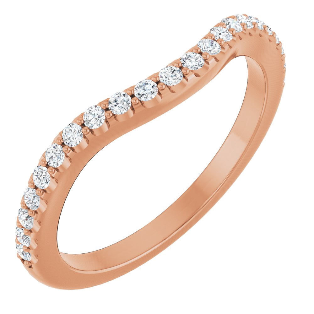 14k Rose Gold Diamond Matching Bridal Wedding Engagement Anniversary ...