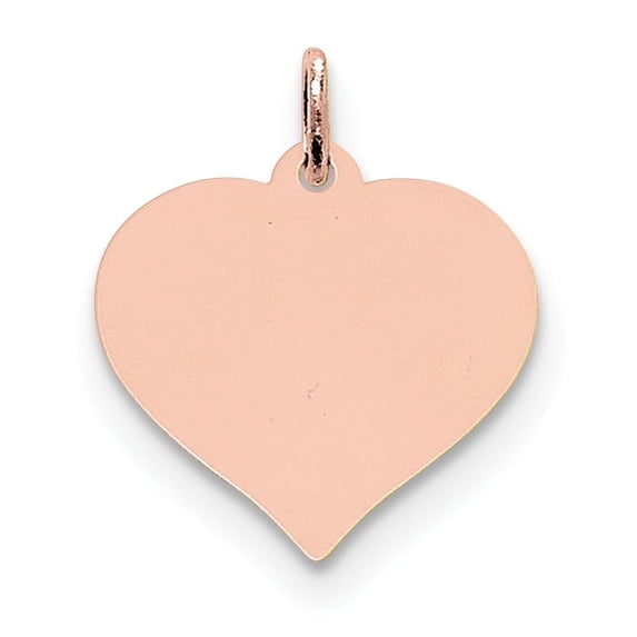 14k Rose Gold Heart Disc Charm - Walmart.com