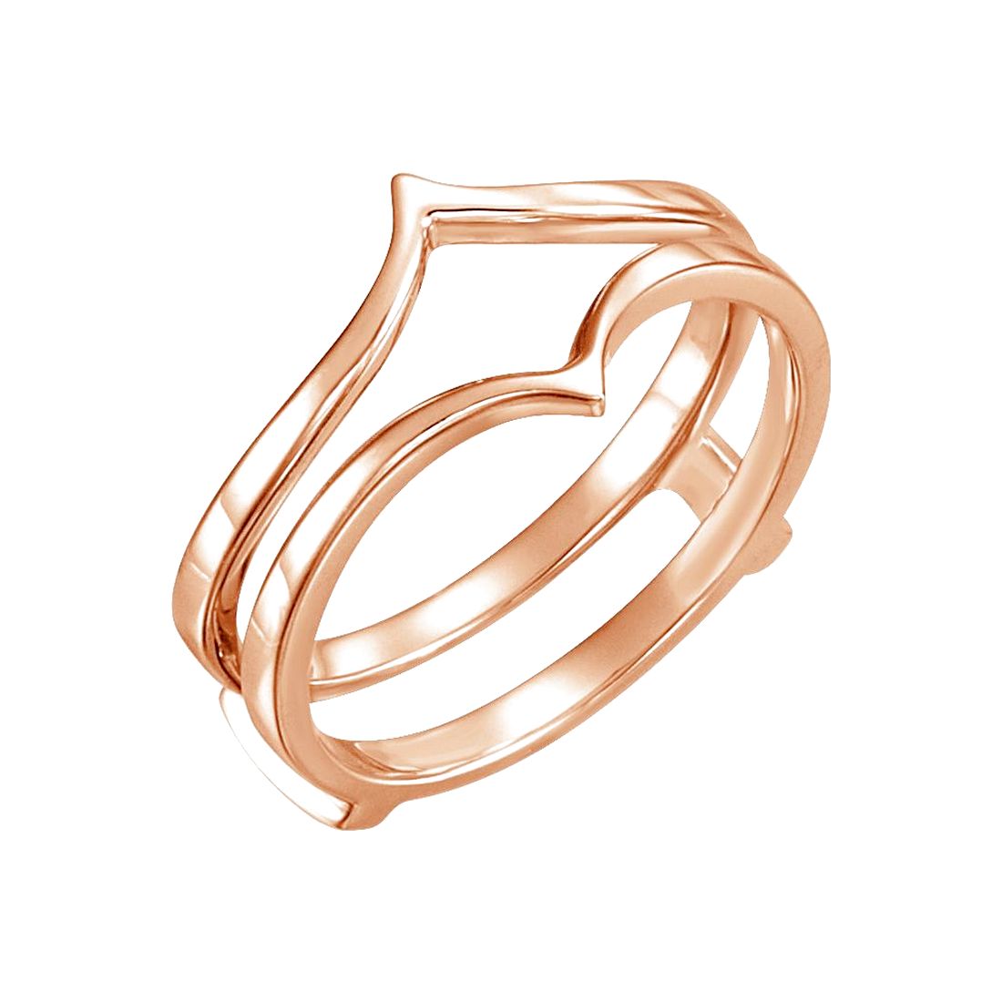 14k Rose Gold Ring Guard Polished Bridal Size 6.5 Band Style-Ring for ...