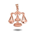 14k Rose Gold Zodiac Symbol Pendant Necklace Libra (22 Inches ...