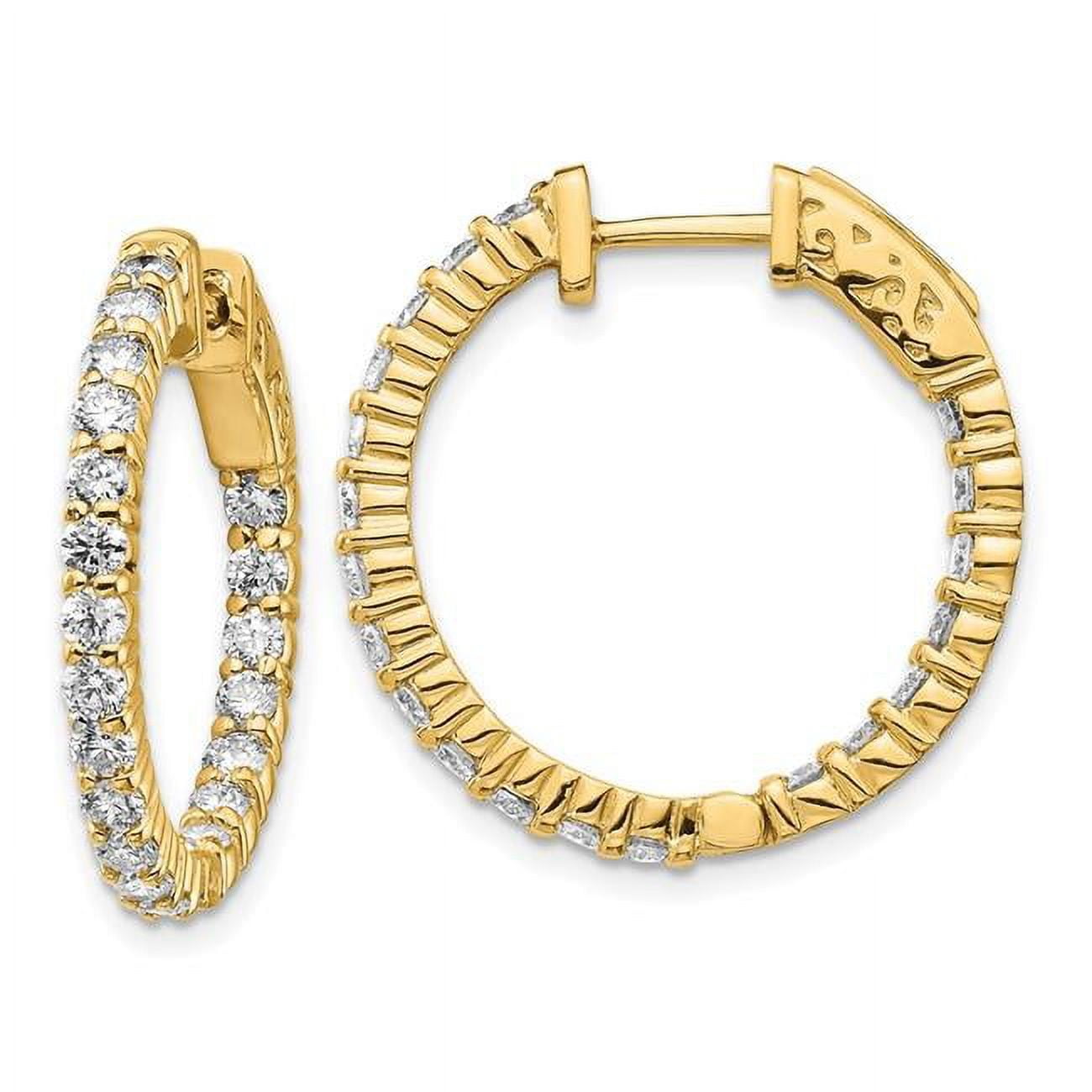 14k Round Hoop w/Safety Clasp Earring Mountings QXE1994 - Walmart.com