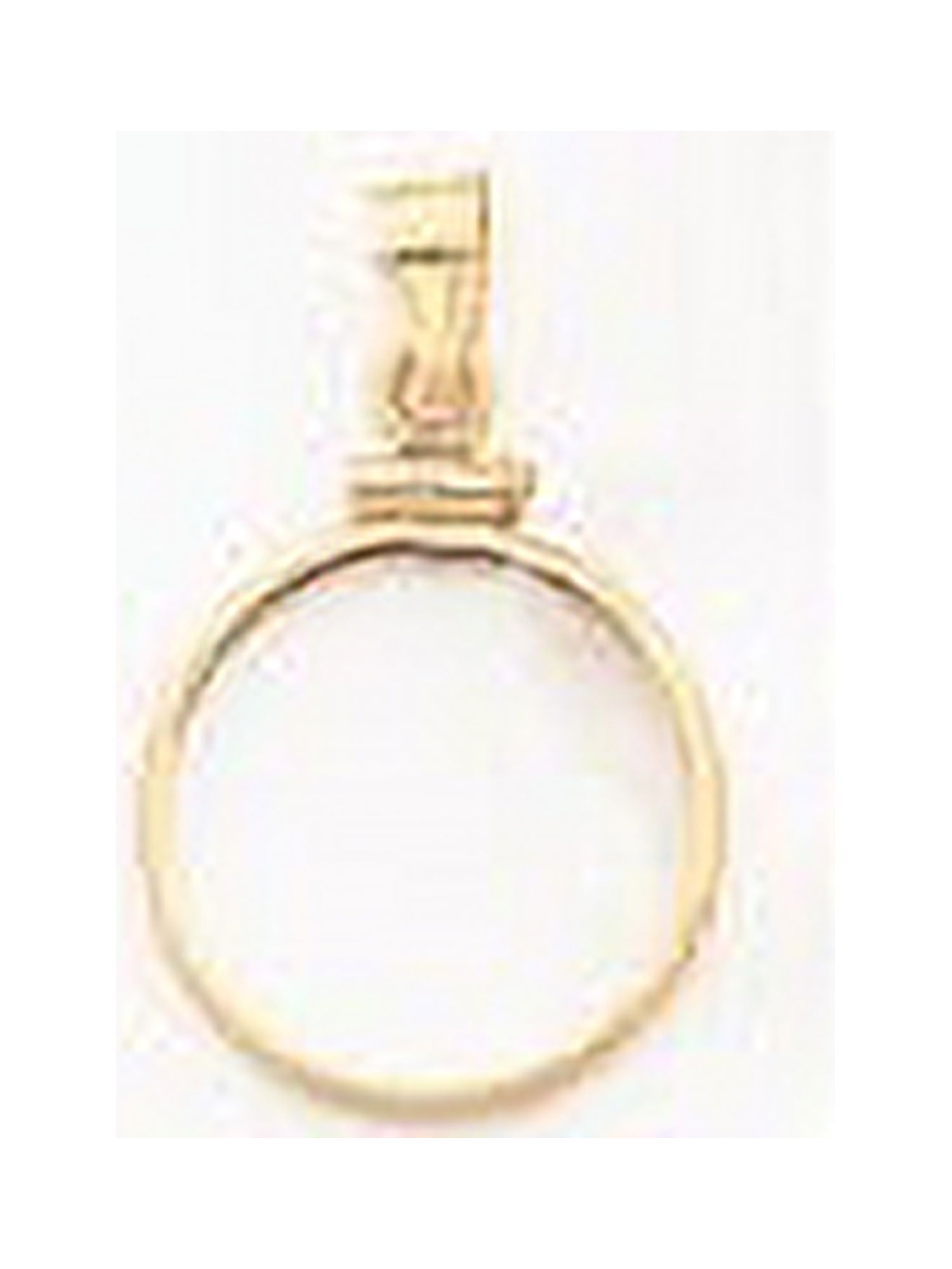 Wideband 14k 1/10 oz Mounted Panda Coin Screw Top Coin Bezel - Walmart.com