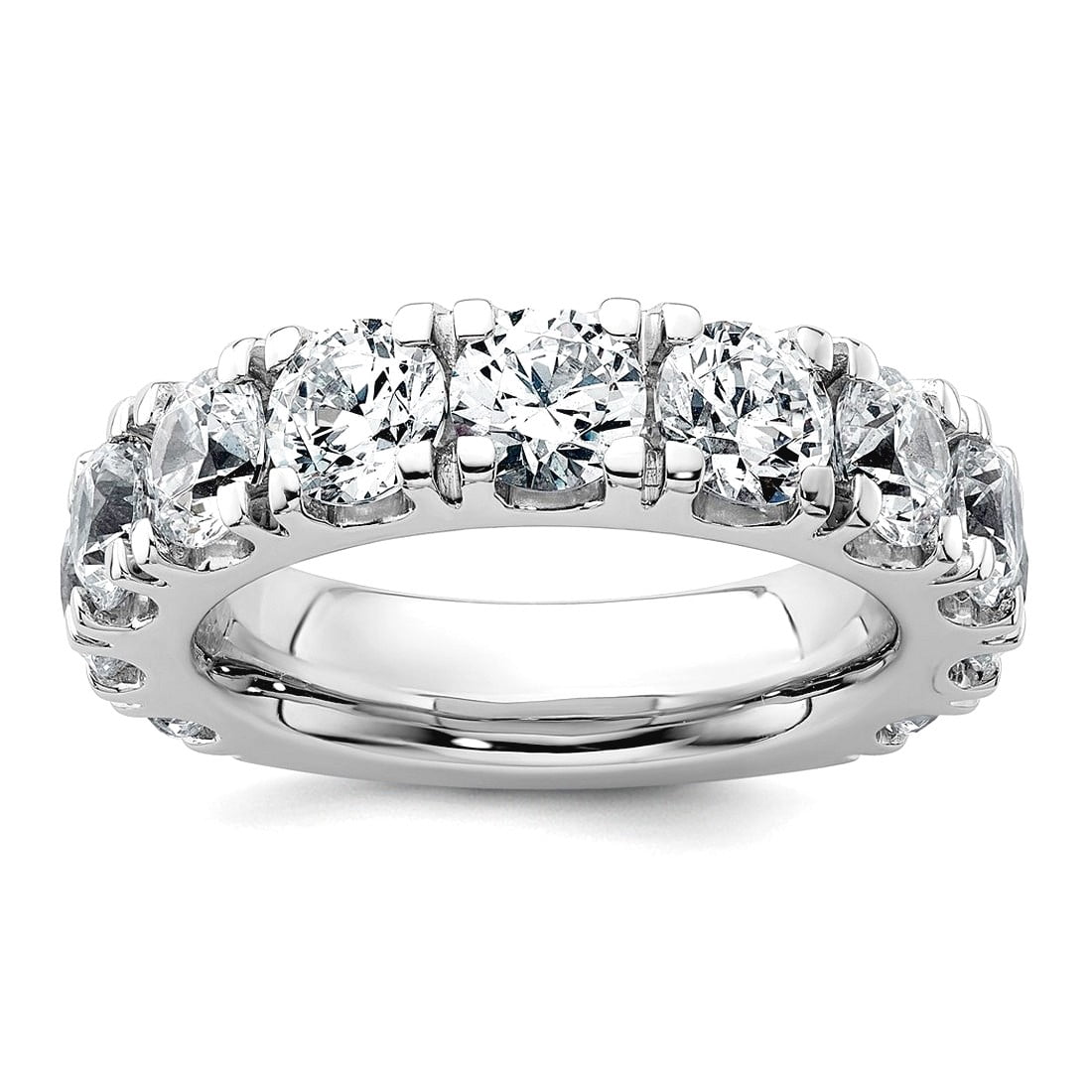14k Solid Gold 5 Carat Lab Grown Diamond VS+ F+ 11 Stone Ring Size 7 ...