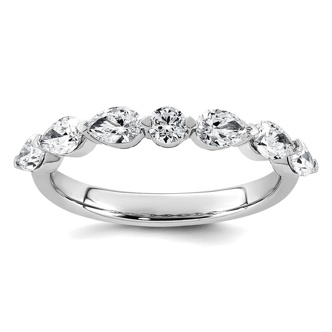 14k Solid Gold 7/8ct Lab Grown Diamond VS+ F+ Pear Shape Stones Wedding ...