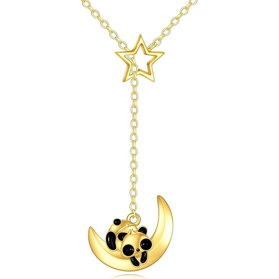 14k Solid Gold Animals Necklace for Women Giraffe Bee Elephant Ladybug ...