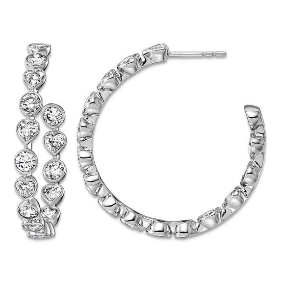 14k Solid White Gold 3 1/3ct Lab Grown Diamond VS+ F+ Post Round Love ...