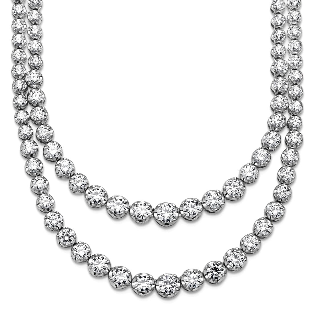 14k Solid White Gold Certified Lab Grown Diamond Ctw VS Def Graduated ...