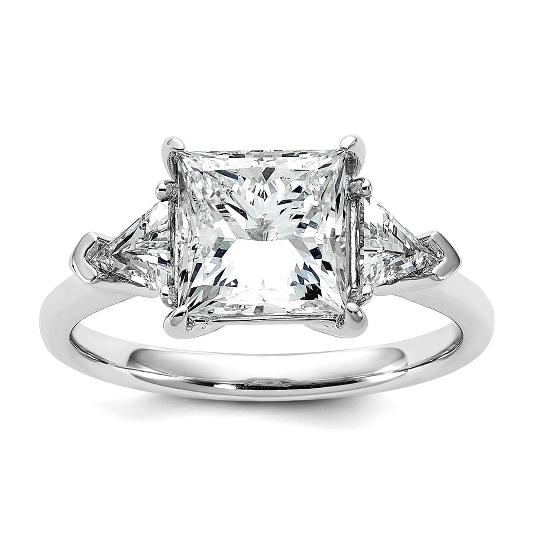 14k Solid White Gold Certified Lab Grown VS Def Diamond Eng. Ring With ...
