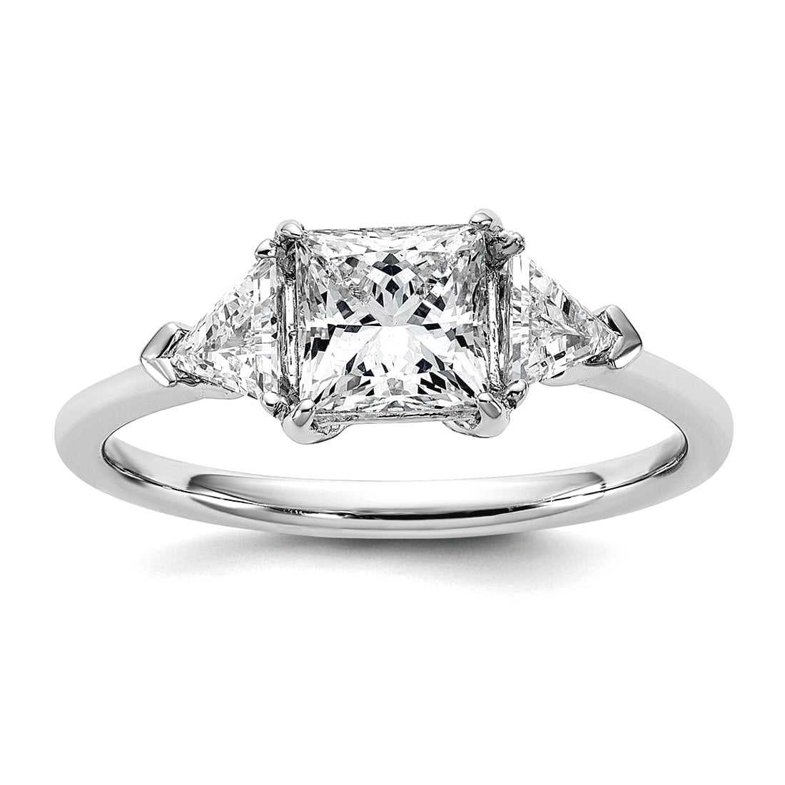 14k Solid White Gold Certified Lab Grown VS Def Diamond Eng. Ring With ...