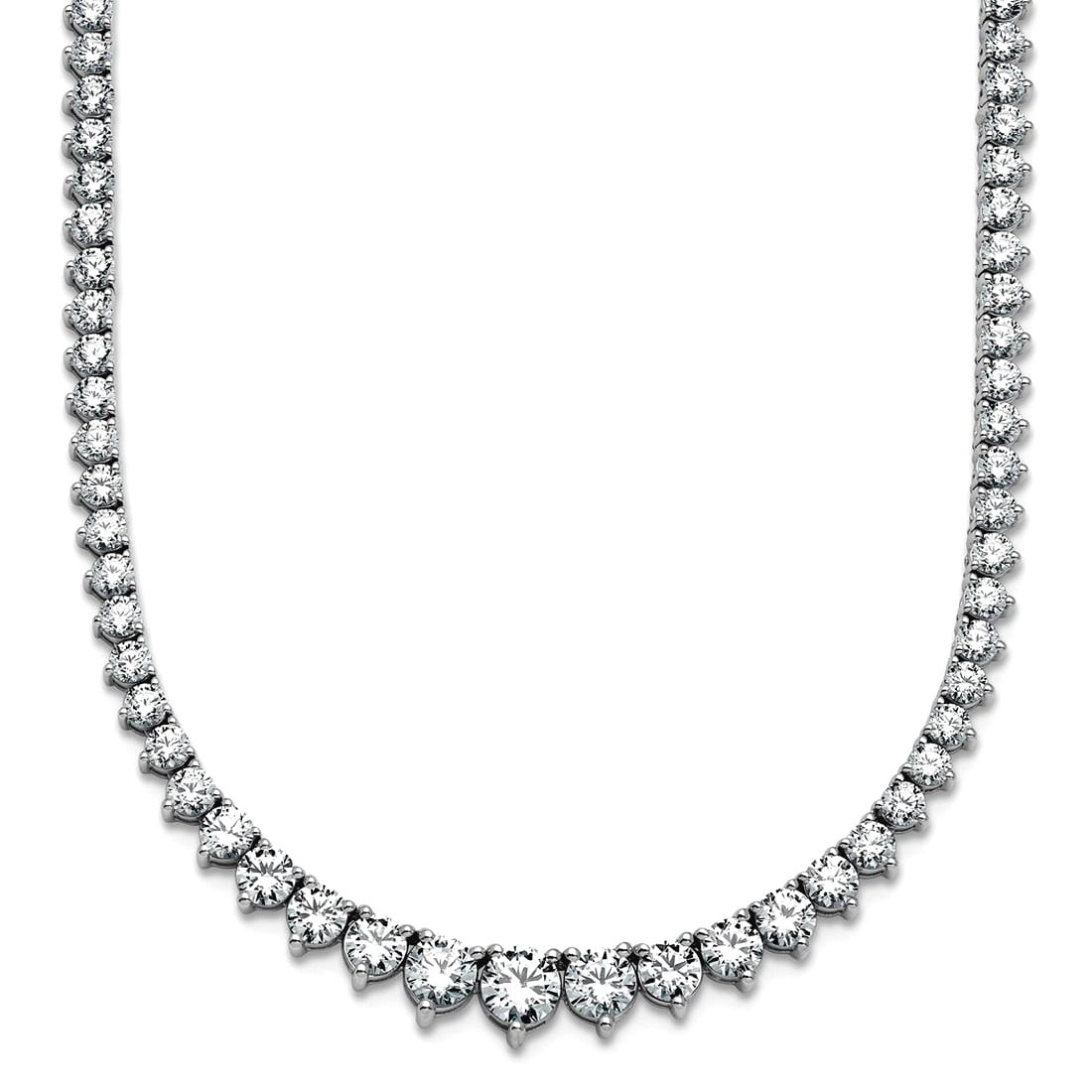 14k Solid White Gold Lab Grown Diamond Ctw VS+ F+ Graduated Tennis ...
