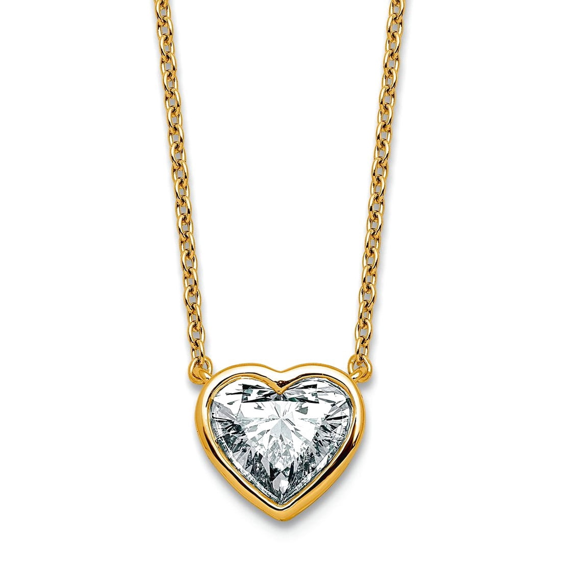 14k Solid Yellow Gold 1 1/2ct Cert Lab Grown Diamond VS+ F+ Love Heart ...