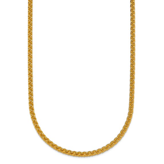 14k Solid Yellow Gold 2.5mm Wheat Bracelet 7 Inch Link Bracelet for ...