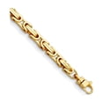 14k Solid Yellow Gold 5mm Fancy Link Bracelet 8.5 Inch Link Bracelet ...