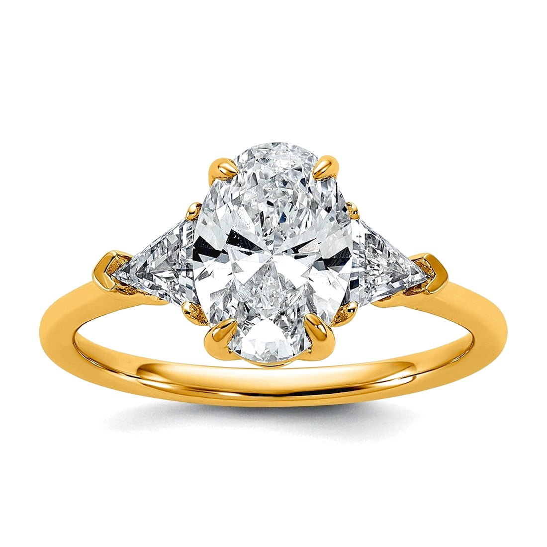 14k Solid Yellow Gold Certified Lab Grown VS SI Fgh Diamond Eng. Ring ...