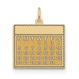14k Wednesday the First Day Calendar Pendant - Walmart.com