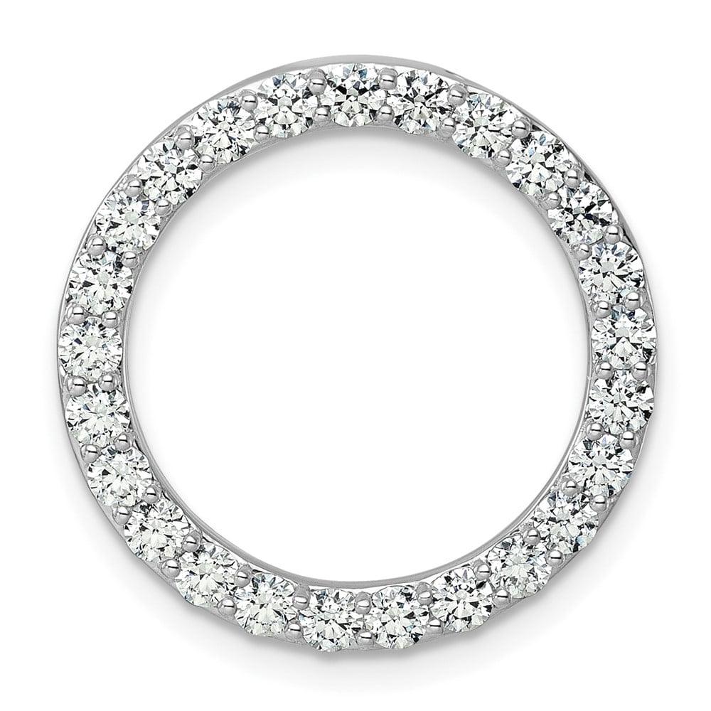 14k White Gold 1 1/2 carat Lab Grown Diamond VS+ F+ Complete Circle ...