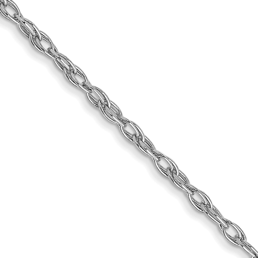 14k White Gold 1.35mm Carded Cable Rope Chain Necklace Fine Jewelry For ...