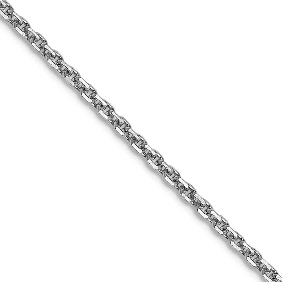 14k White Gold 1.4mm Sparkle-Cut Forzantine Cable Chain Necklace 18 ...