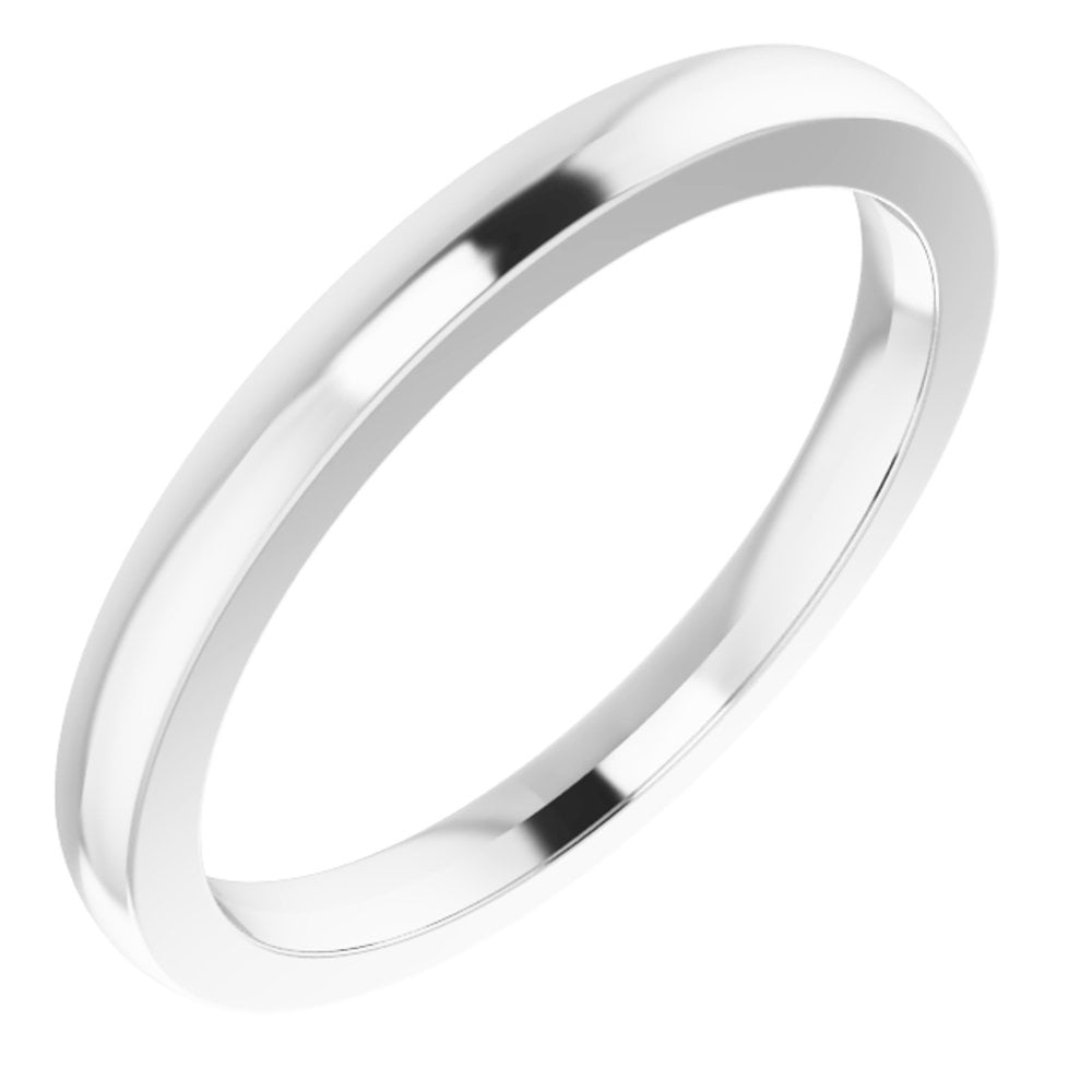 14k White Gold 2.2mm Matching Bridal Wedding Engagement Anniversary ...