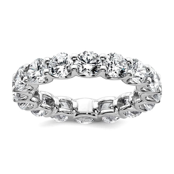 14k White Gold 4 3/4ct Lab Grown Diamond VS+ F+ Round Eternity Band ...