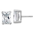 14k White Gold 5 Ctw Lab Grown Diamond VS+ F+ Radiant 4 Prong Heavy ...
