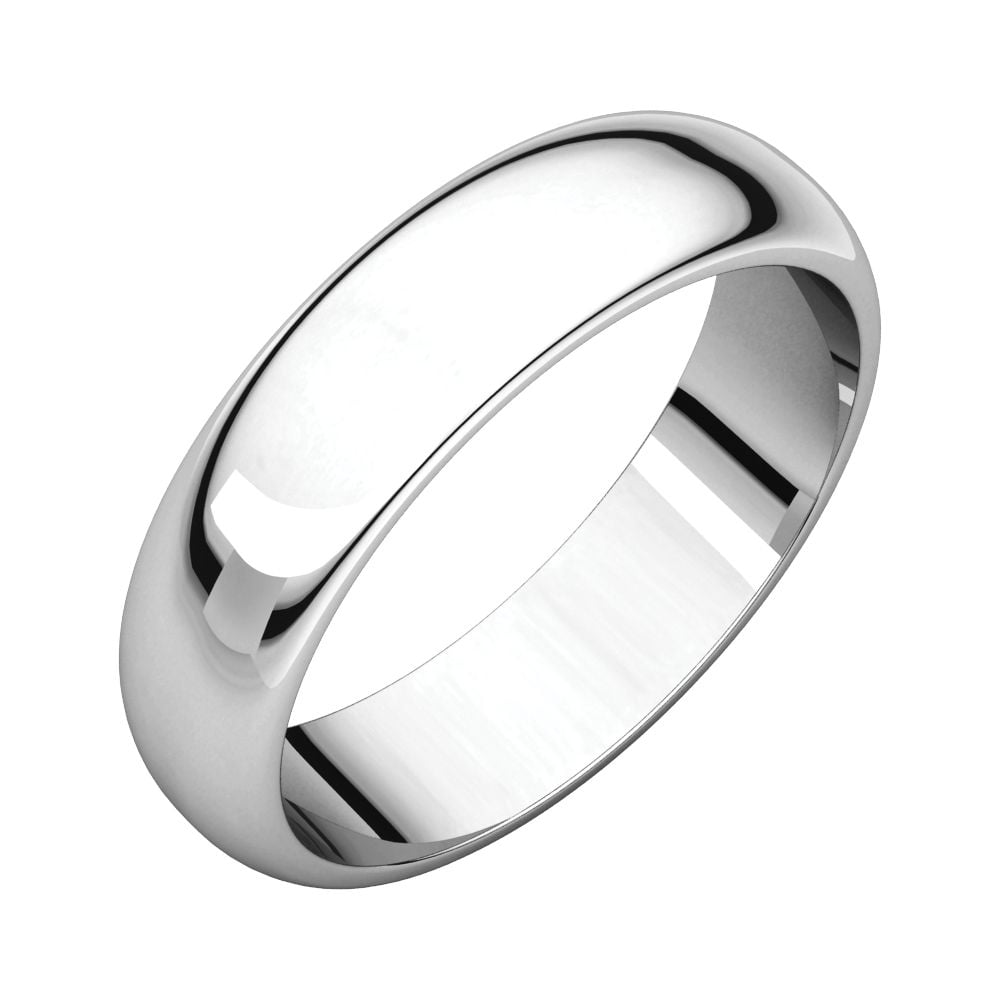 14k White Gold 5mm Half Round Band Ring Size 11.5 Jewelry for Women - 5 ...