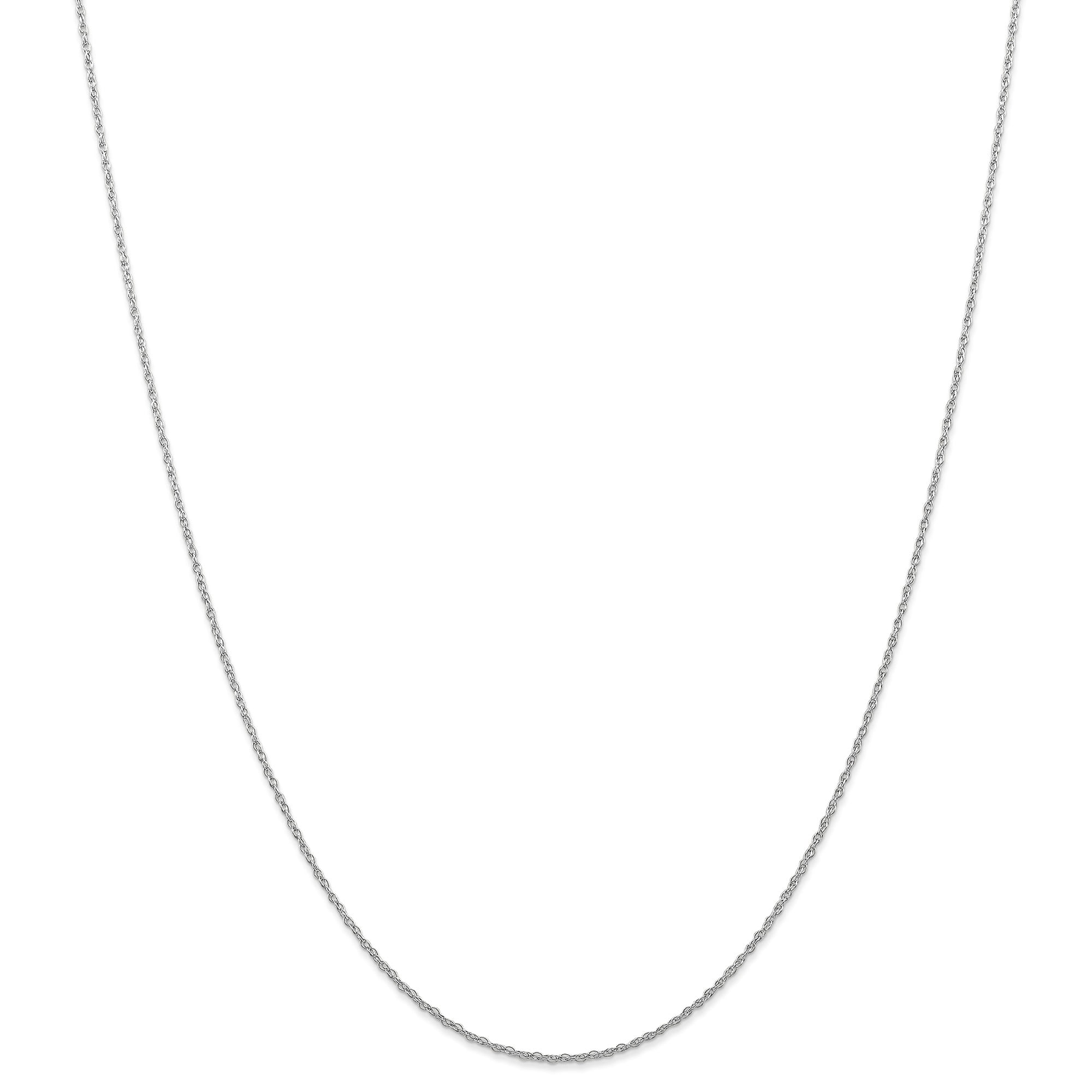14k White Gold .7 mm Carded Cable Rope Chain - Walmart.com