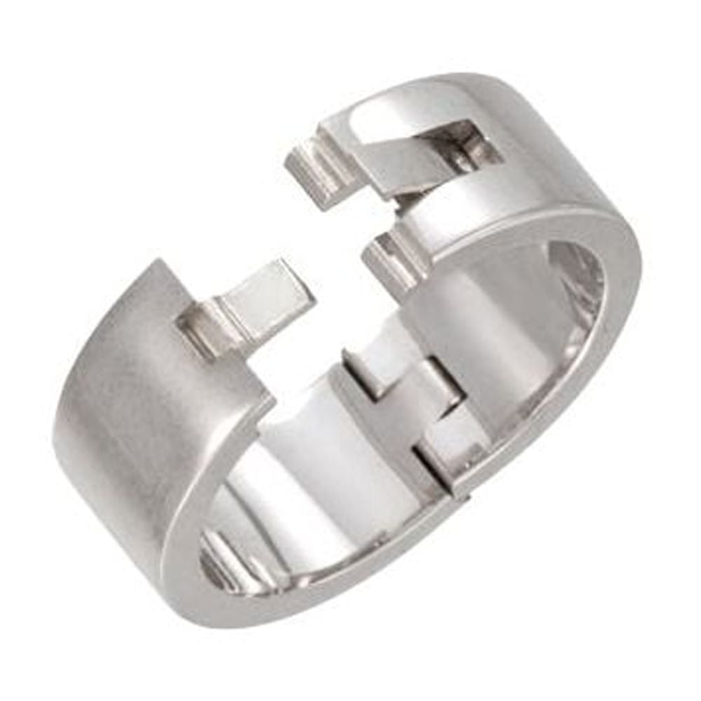 14k White Gold 7mm CLIQ Hinged Adjustable Shank Finding Fine Jewelry ...