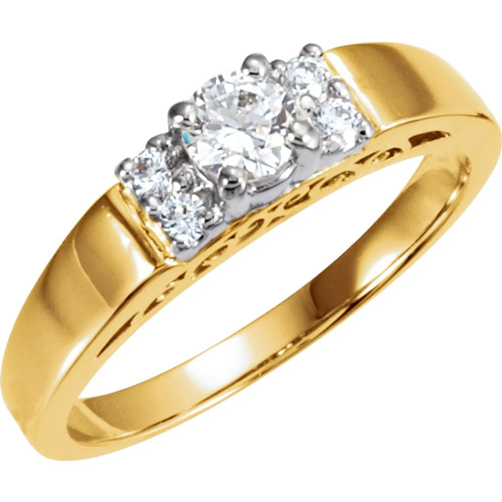 14k White Gold Bridal Wedding Engagement Anniversary Band Ring Fine ...