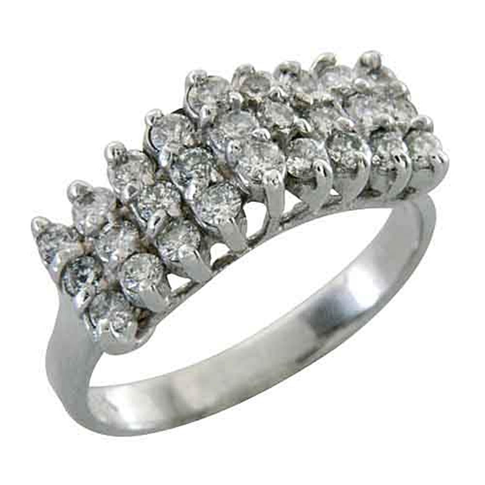 14k White Gold Brilliant Round Diamond Ring .90 Carats - Walmart.com