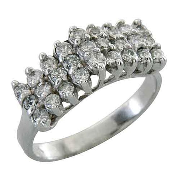 14k White Gold Brilliant Round Diamond Ring .90 Carats - Walmart.com