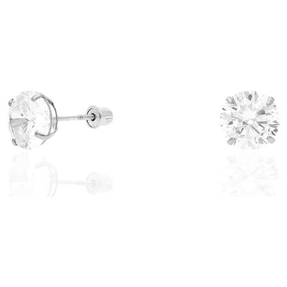 1 ct Screw-Back Stud Earrings for Women | 5.0mm Round Cut Simulated ...