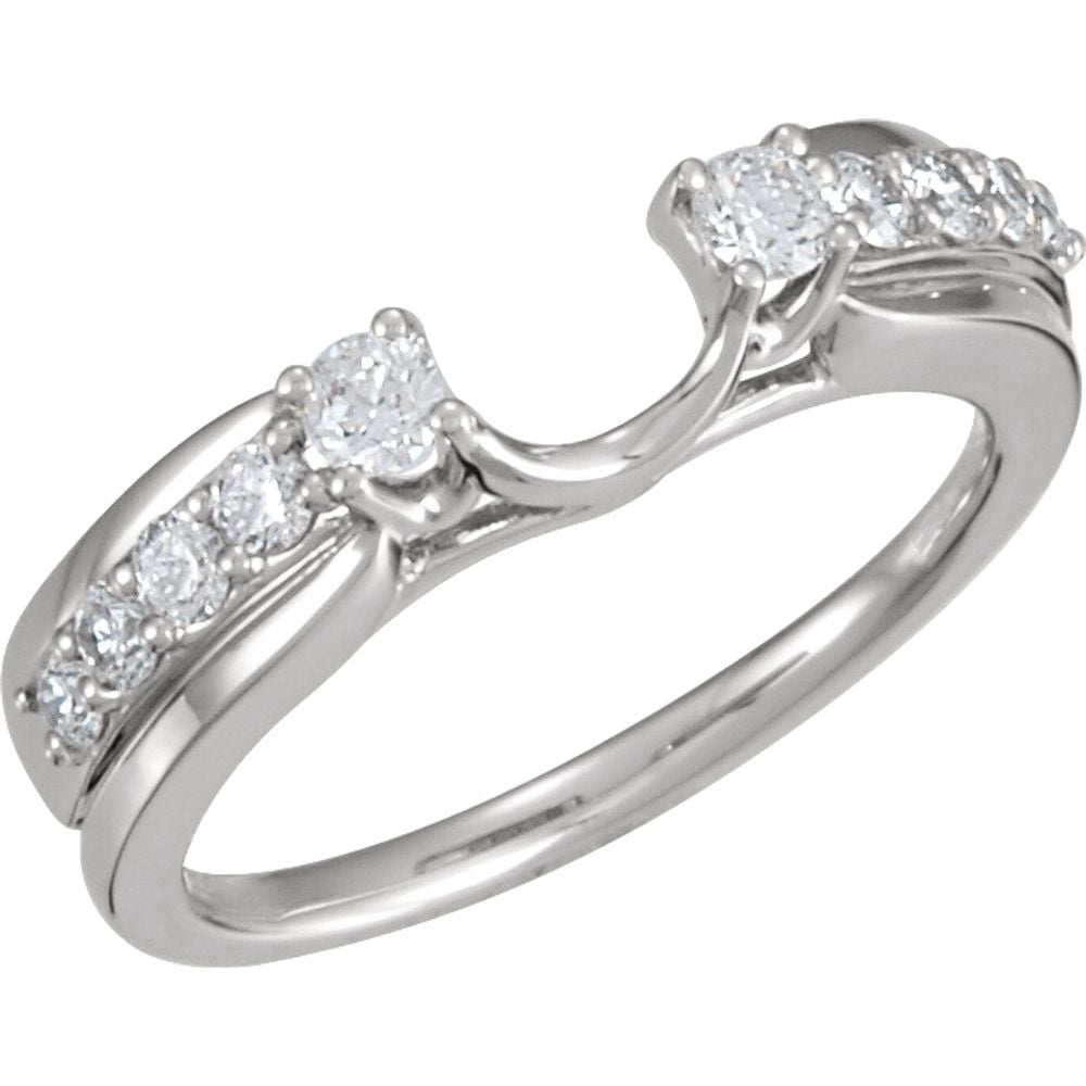 14k White Gold Diamond Bridal Wedding Engagement Anniversary Band Ring ...