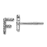14k White Gold Diamond Letter Name Personalized Monogram Initial F ...