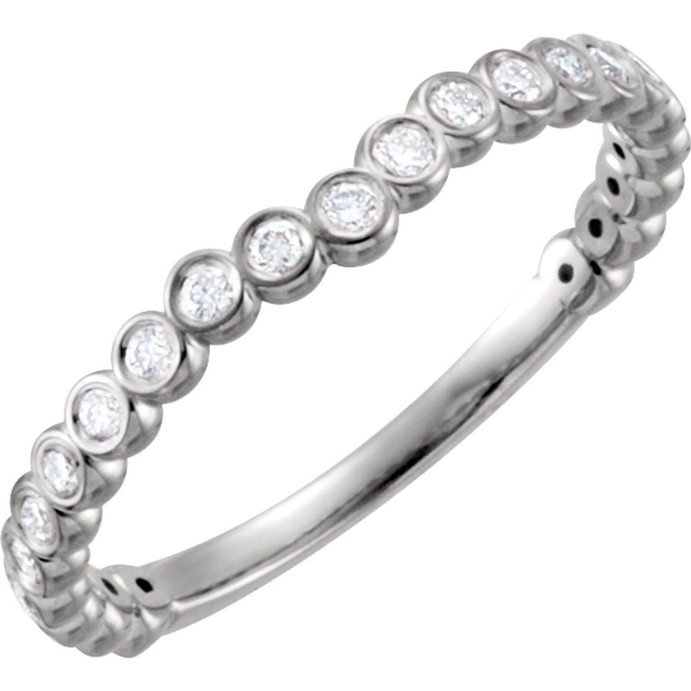 14k White Gold Diamond Matching Bridal Wedding Engagement Anniversary ...