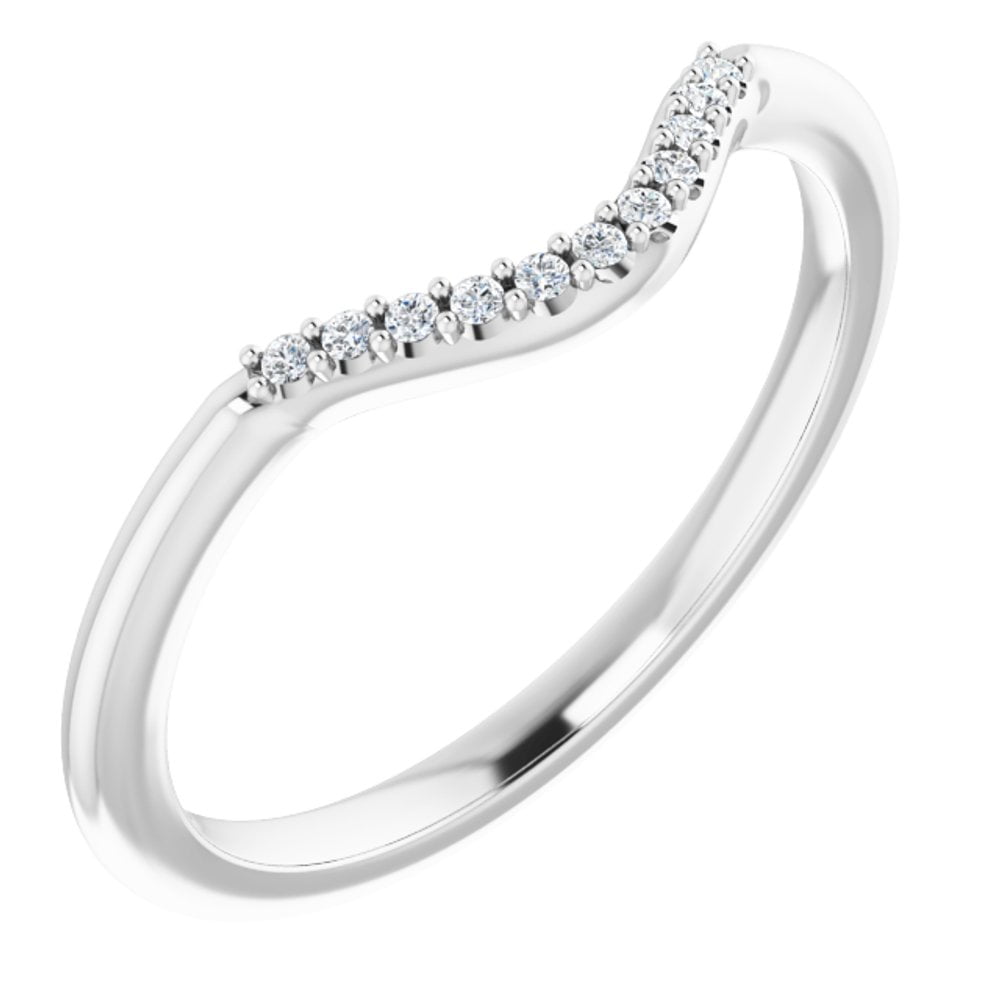 14k White Gold Diamond Matching Bridal Wedding Engagement Anniversary ...