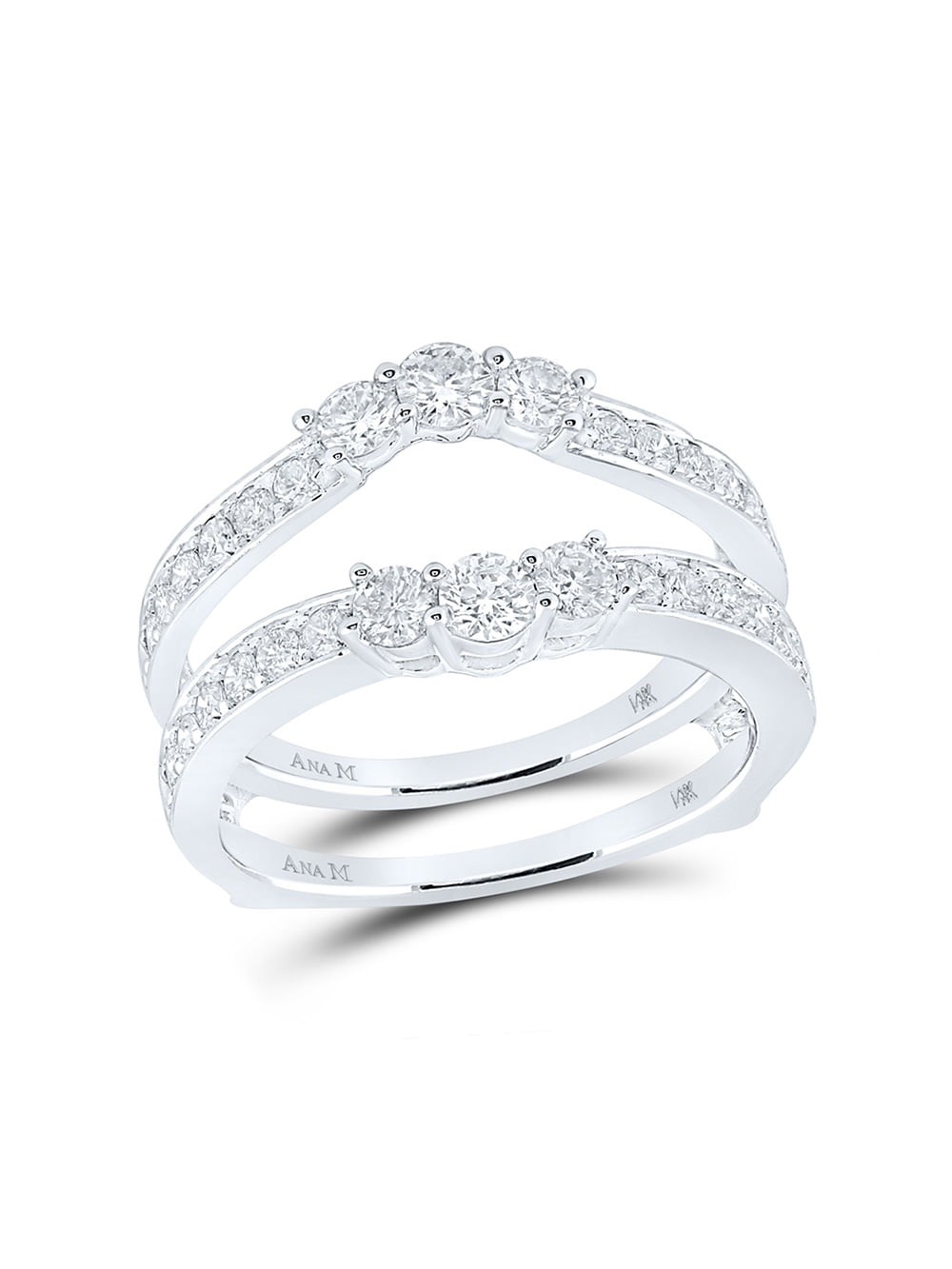 14k White Gold Diamond Wrap Enhancer Wedding Band 1 Cttw - Walmart.com