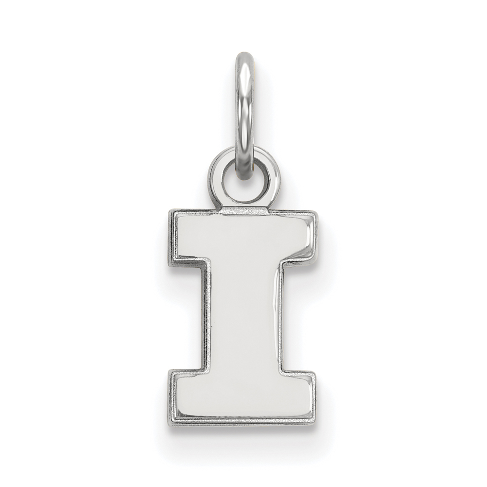14k White Gold LogoArt University of Illinois Letter I Extra Small ...