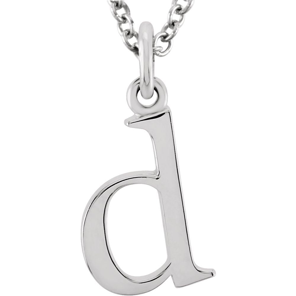14k White Gold Lowercase Initial d Necklace Fine Jewelry for Women ...