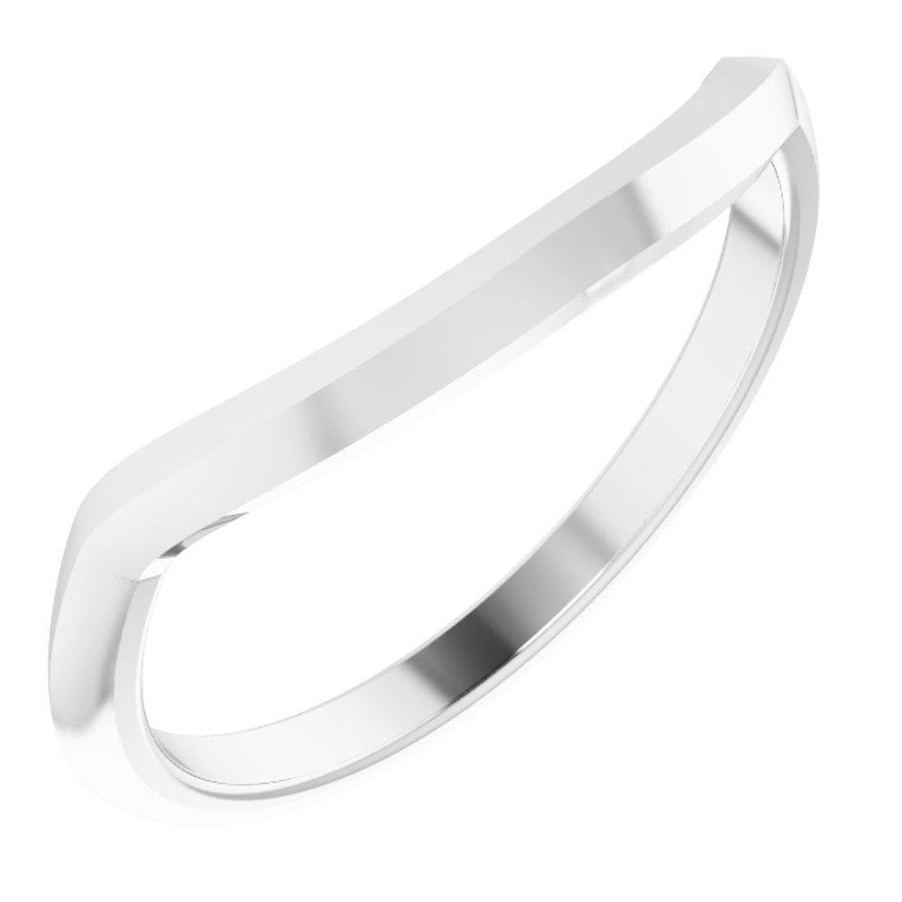 14k White Gold Matching Bridal Wedding Engagement Anniversary Band Ring ...