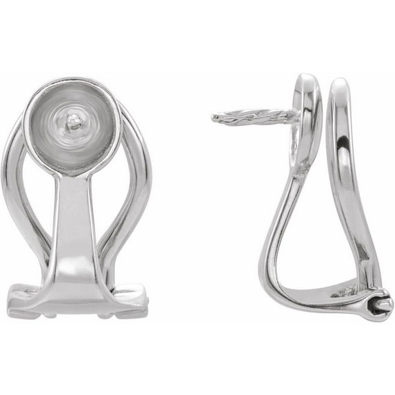 14k White Gold Omega Clip Back Earring Jewelry Finding Component Top ...