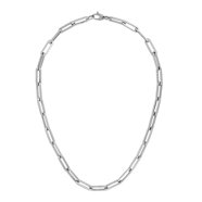 Stainless Steel/Orange-Coated 7-Strand Cable 16" Chain with 14K White ...
