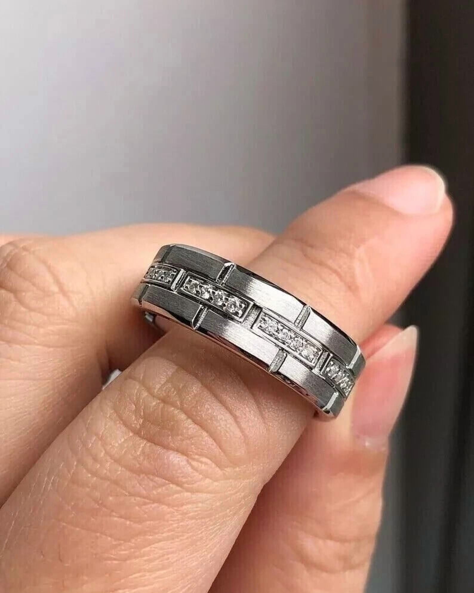 14k White Gold Plated Silver 2Ct Round Cut Lab Created Diamond Women's ...