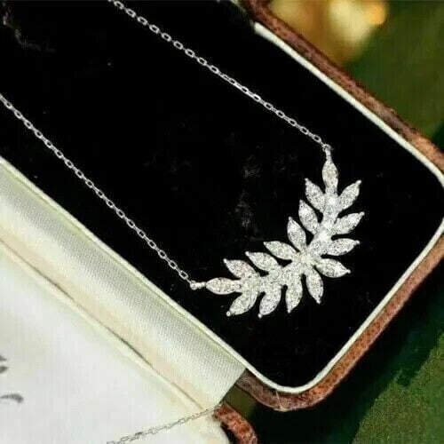 14k White Gold Plated Silver 2Ct Round Cut Lab Created Diamond Women's ...